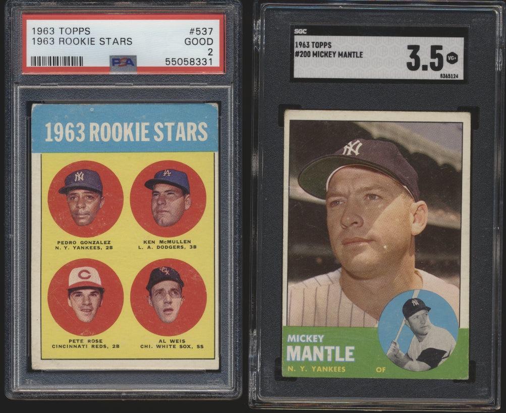 2-19-2023 Broadcast Results ~ 1963 Topps Baseball, 1955 Bowman Footbal ...
