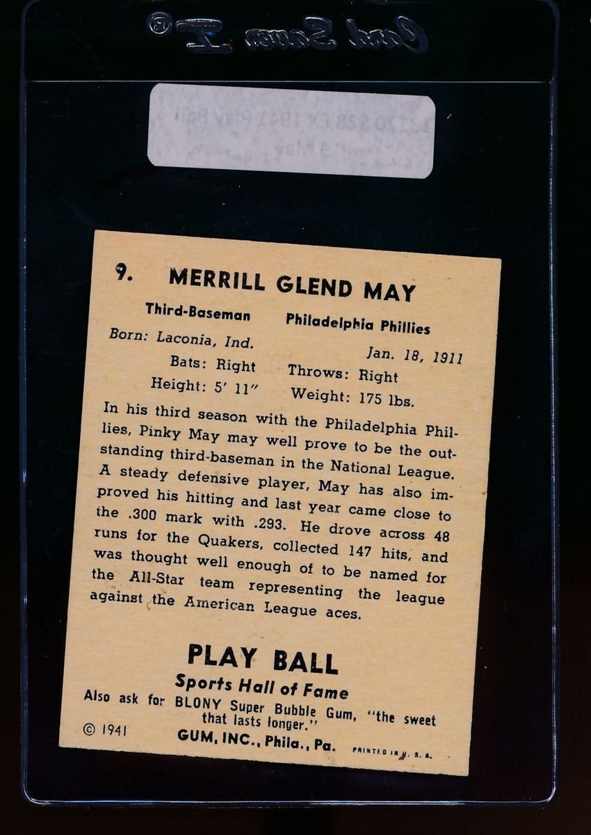1941 Play Ball 9 Pinky May EX 13120 from BurlsSports.com